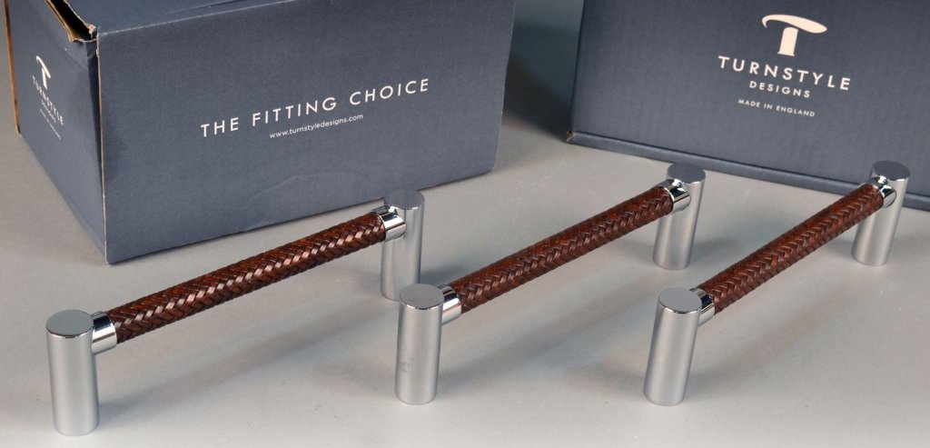 Custom Braided Leather Designer Cabinet Pulls