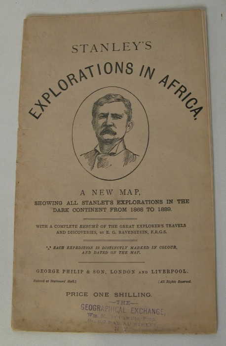 4364: Stanley's Exploration of Africa, 1889 map