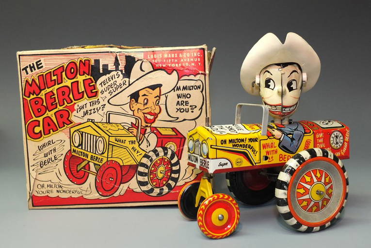 Marx Milton Berle Tin Windup Car & Box