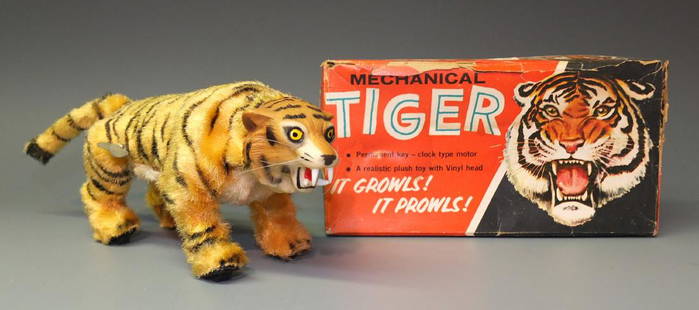 Marx Wind Up Walking & Growling Tiger W/ Box