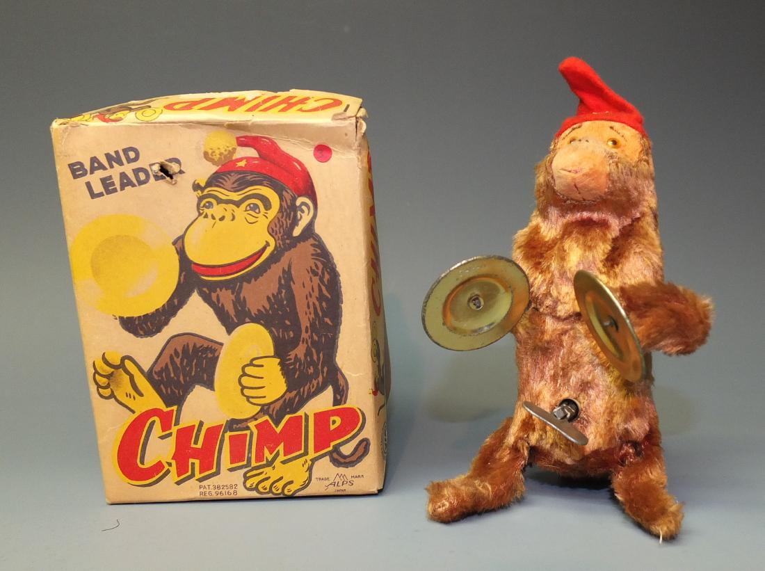 Alps Windup Band Leader Chimp & Box