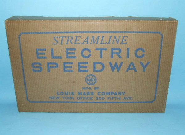 Marx Streamline Electric Speedway Racer Set & Box