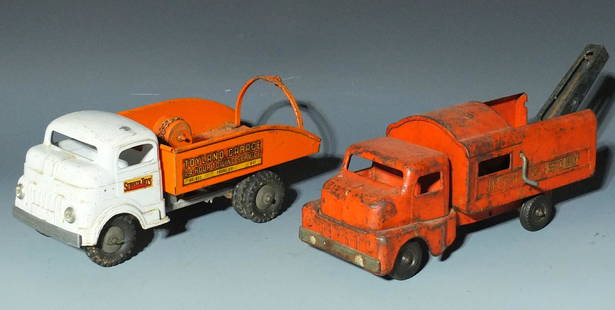 Rare Early Marx All State Towing Service Pressed Steel Toy Tow Truck ...