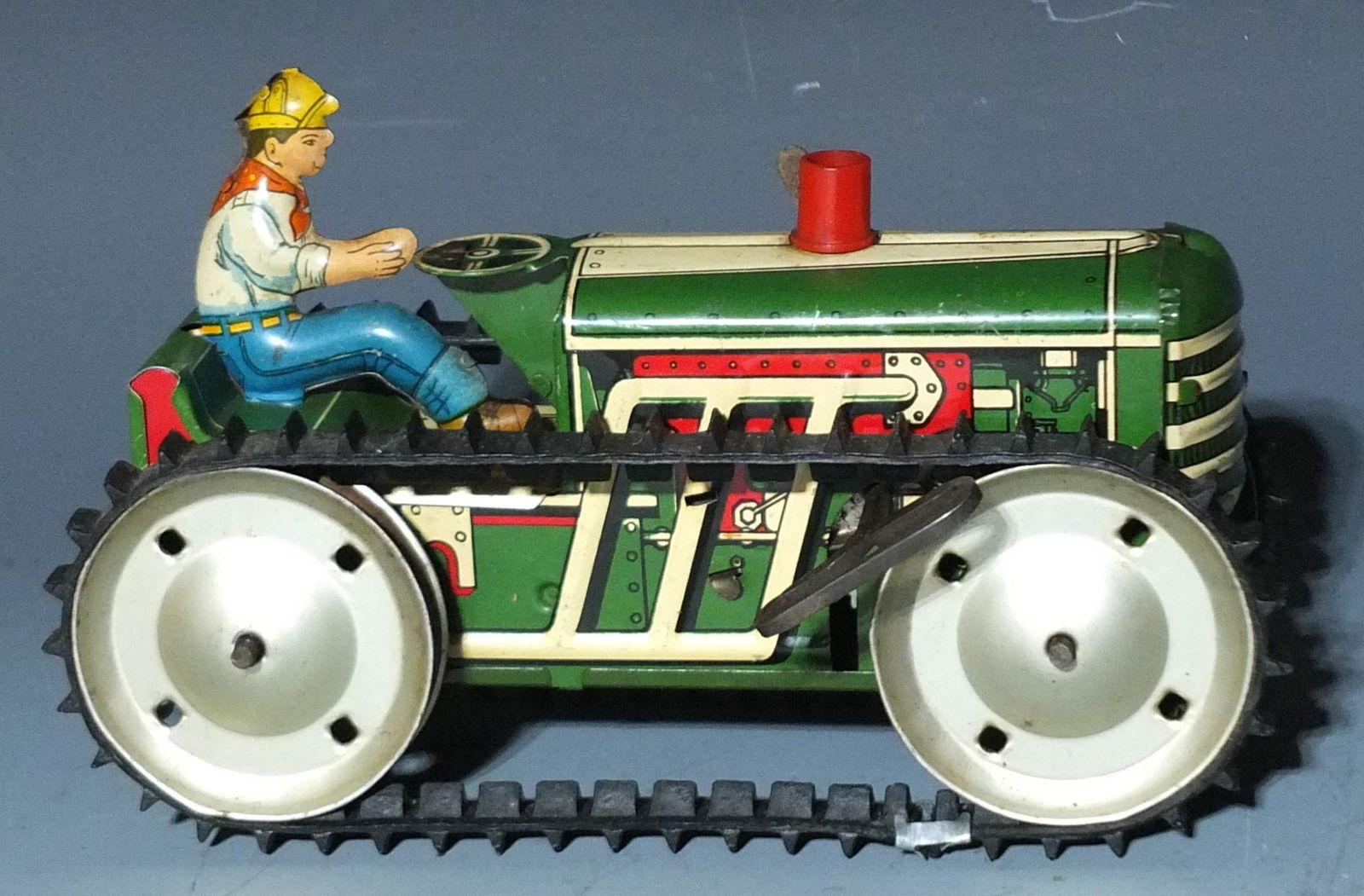 Vintage Marx Tin Wind Up Tractor