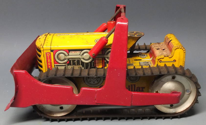 Marx Tin Wind Up Caterpillar Bulldozer
