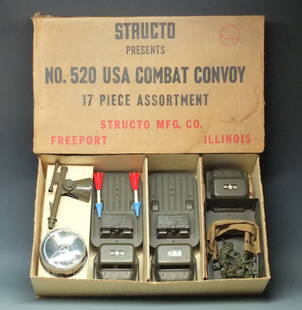 Vintage Structo Toys Pressed Steel Army Tank