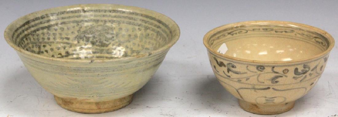 Lot Of (2) Annamese Pottery Bowls