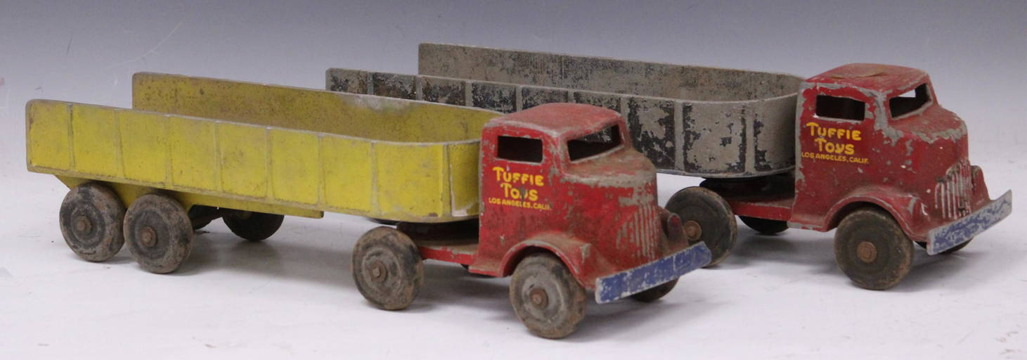 Tuffie Toys Vintage Hauling Trucks, Lot Of (2)