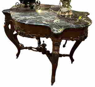 American Rococo Revival Carved Rosewood Turtle Top Center Table - Feb ...