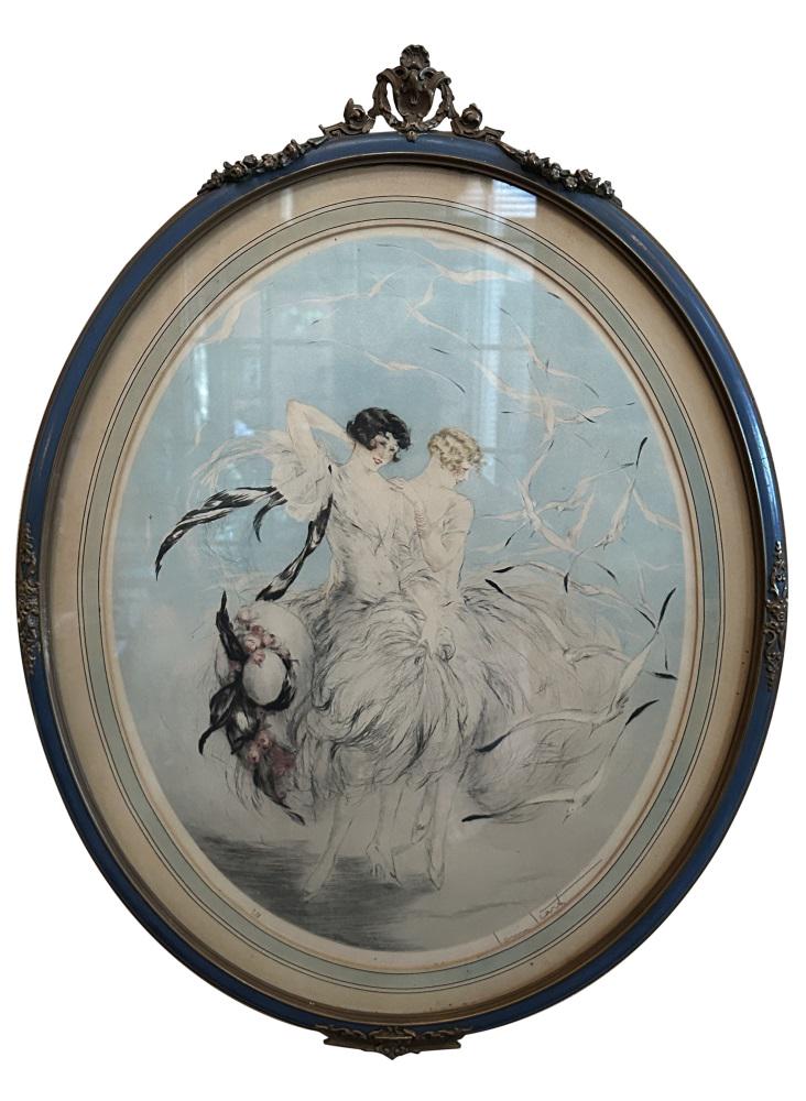 Louis Icart Framed Art W/ Pencil Signature