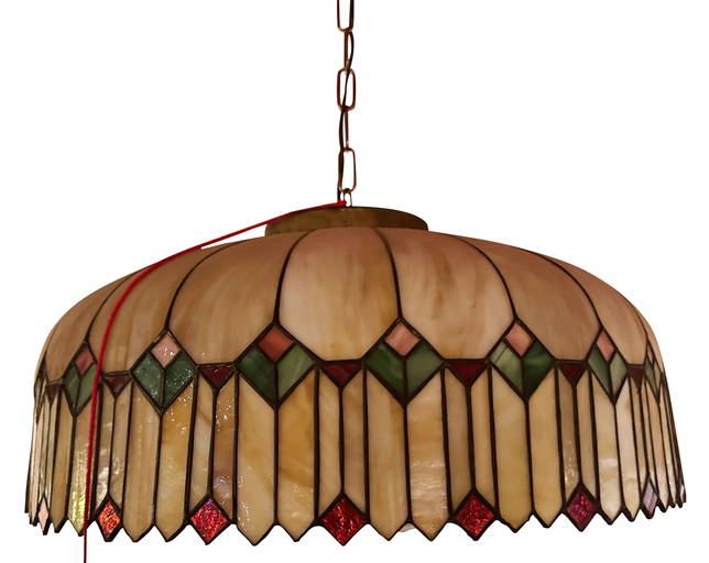 American Stain Glass Dome Shaped Ceiling Lamp