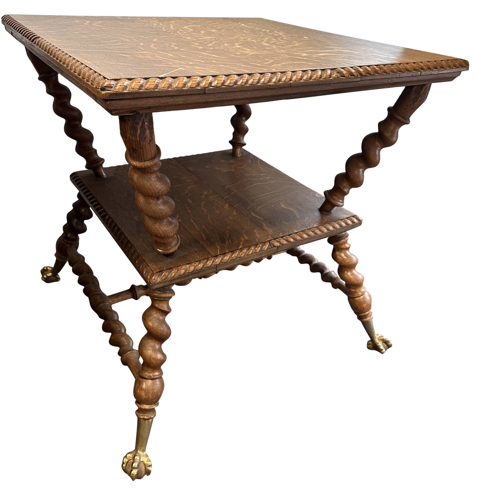 American Oak Stick And Ball Side Table Auction