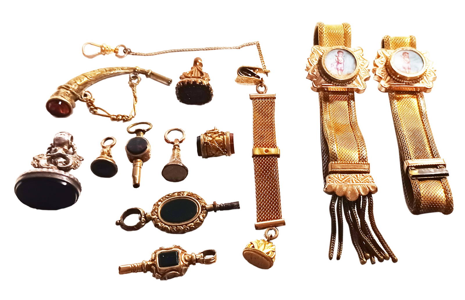 Collection Of Vintage Watch Fobs, Jewelry Auction