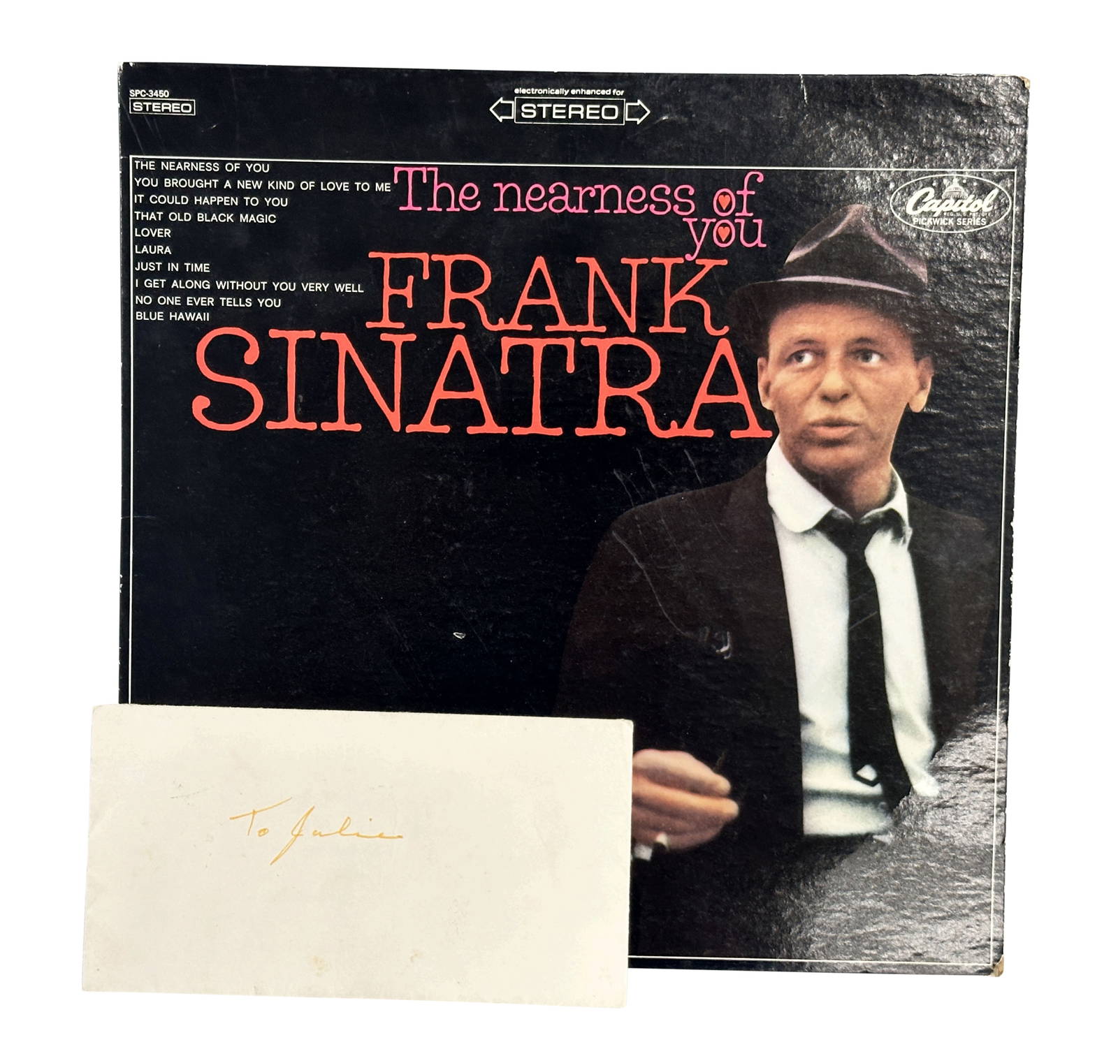 Frank Sinatra Autographed Letter W/ Record Auction
