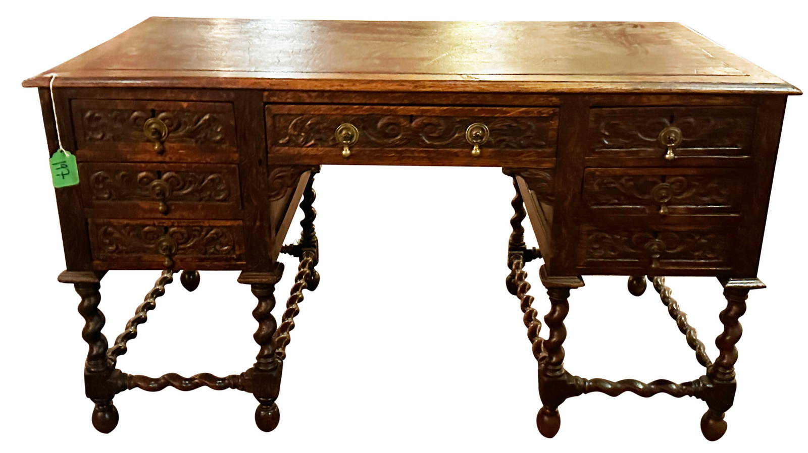 18th C. Oak Jacobean Writing Desk Auction