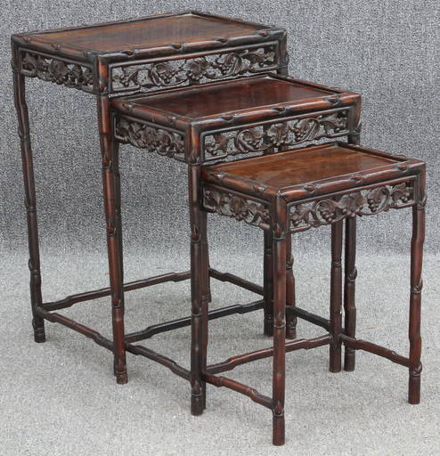 Vintage Chinese Rosewood Nesting Tables