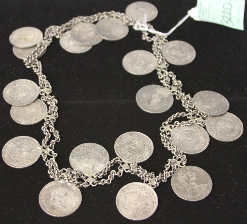 European And Middle Eastern Silver Coin Belt