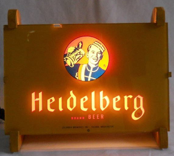 Light Up R.o.g. Heidelberg Beer Sign.