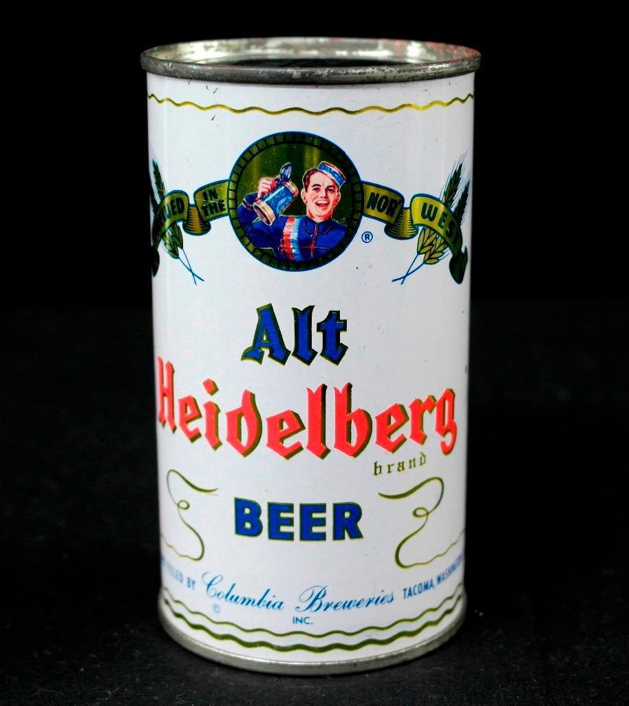 Alt Heidelberg Brand Beer Flat Top Can