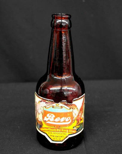 Anheuser Busch Prohibition Era Bevo Bottle And Glass