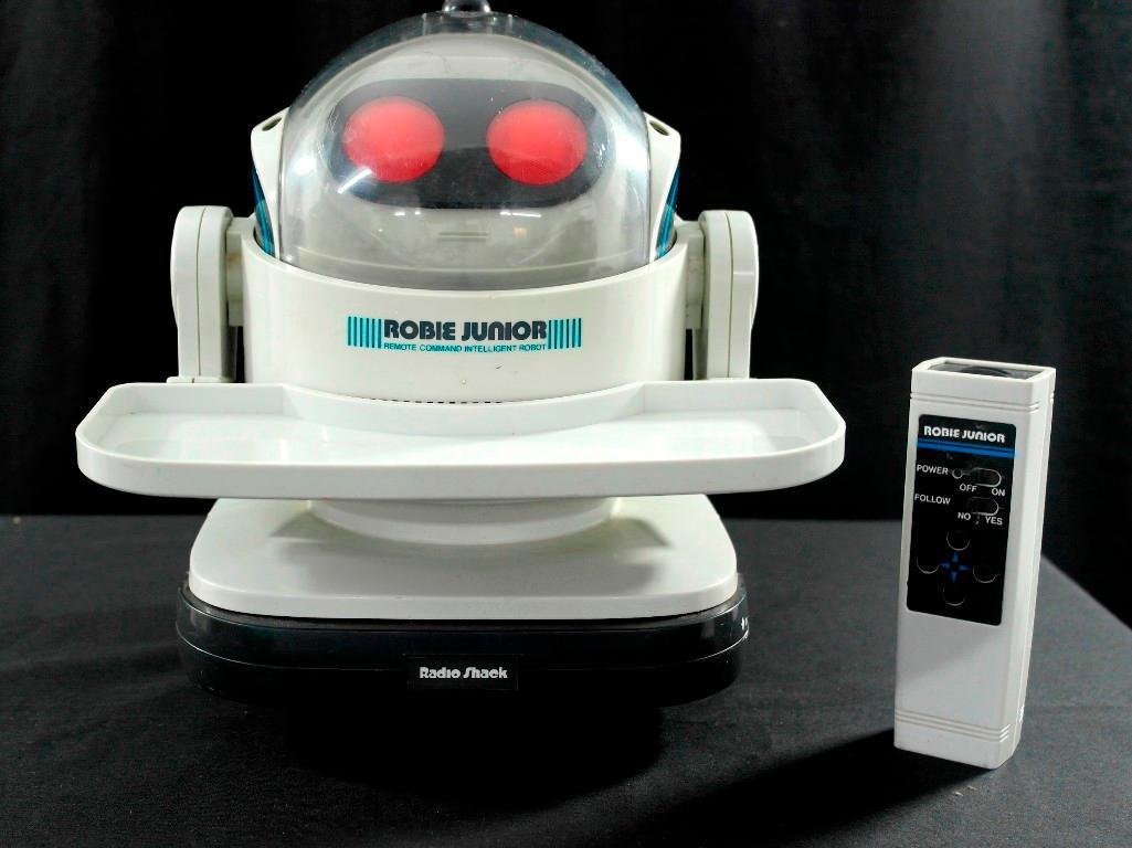 Vintage 1980s Robie Junior Robot - Radio Shack - Remote