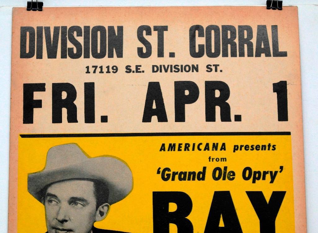 Ray Price 1955 Boxing-Style Poster
