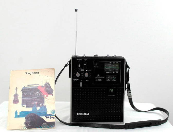 Sony Icf 5500w Psb/fm/am Portable Radio