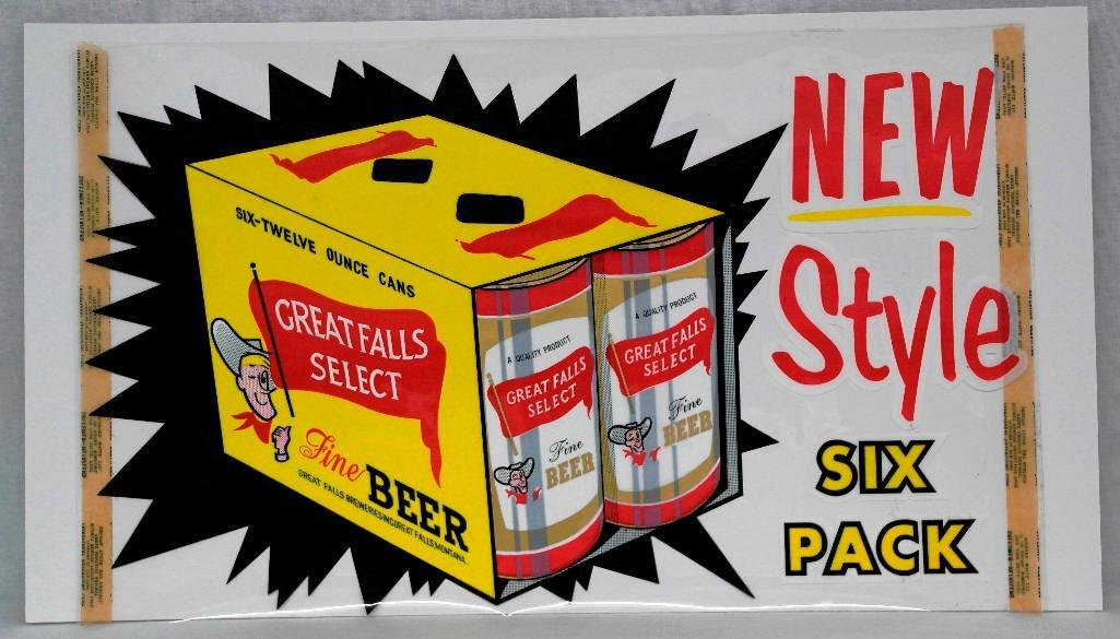 Great Falls Select Beer Six Pack Sign