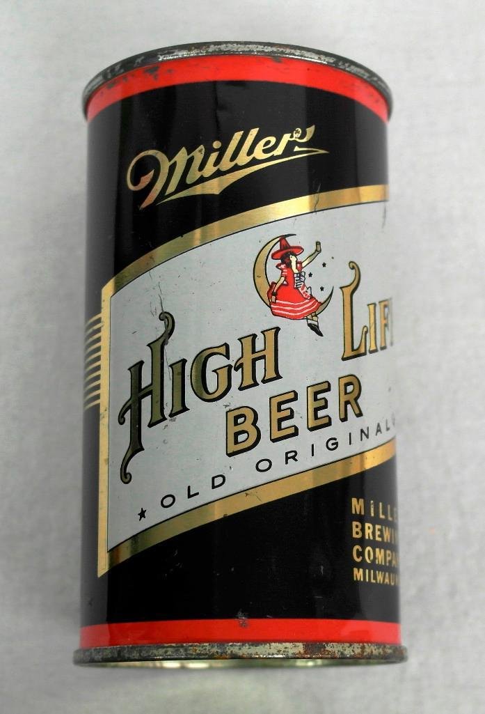 Miller High Life Beer Flat Top Can