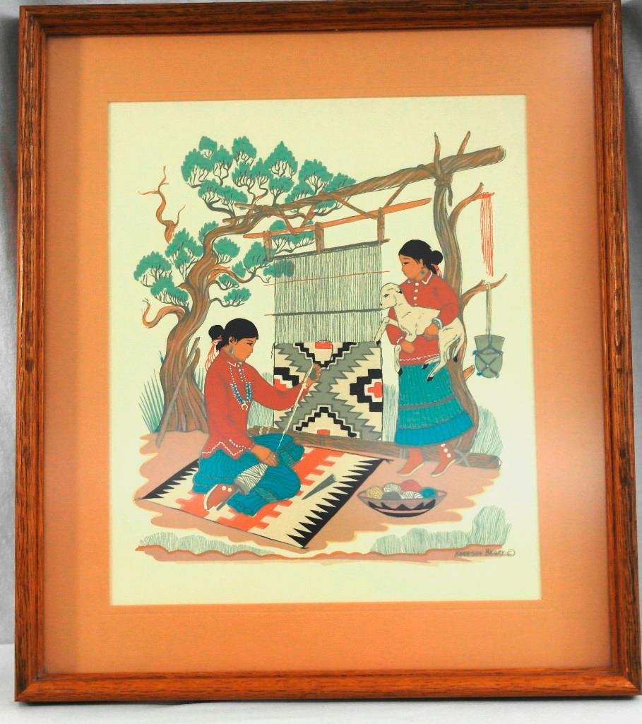 Framed Silk Screen Print - Navajo Artist Harrison Begay - May 17, 2016 ...