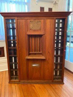 Antique Oak U.s. Post Office Postal Teller Cage