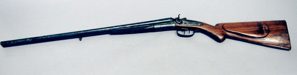 Antique Double Barrel Rabbit Ear Shotgun