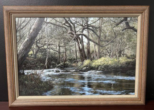 Richard E. Thompson Oil On Canvas Florida River Landscape