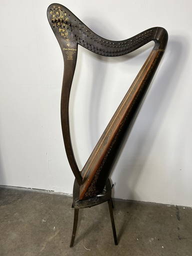 Early 20th Century Clark Irish Harp