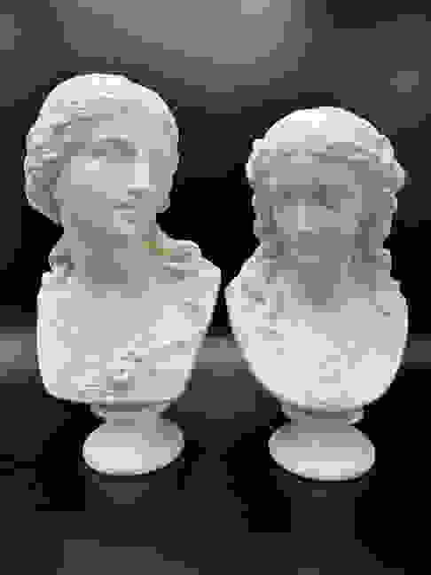 Pair Of Vintage Copeland Parian Ware Porcelain Busts Of Women Auction