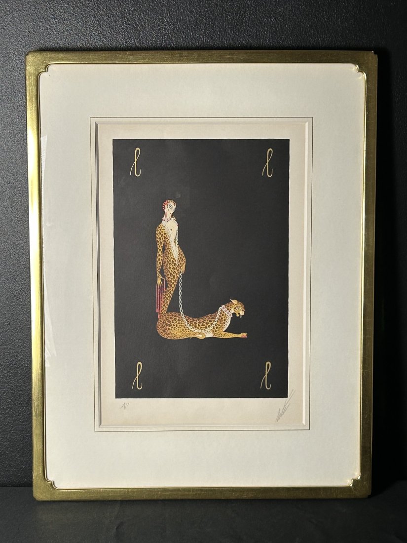 Erte' Alphabet "l" Series Artist Proof Signed Serigraph 1976 Auction