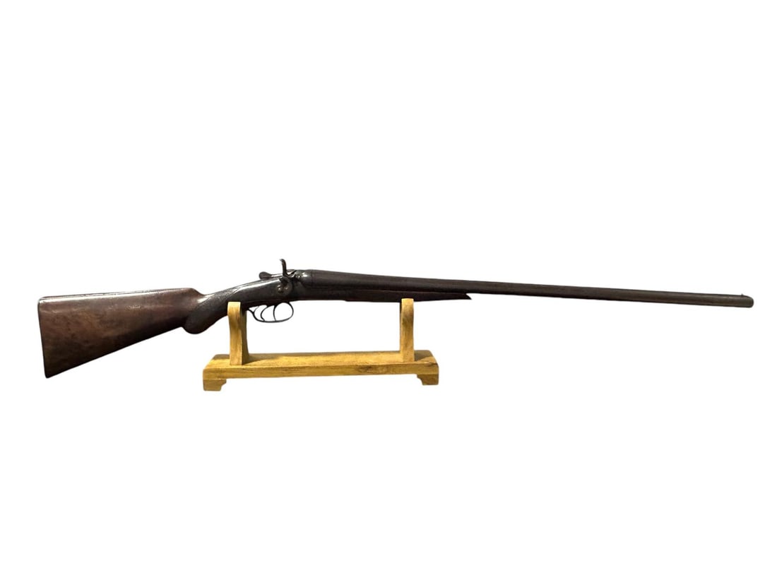 1800's Belgium "rabbit Ear" Double Barrel 12 Gauge Shotgun Auction
