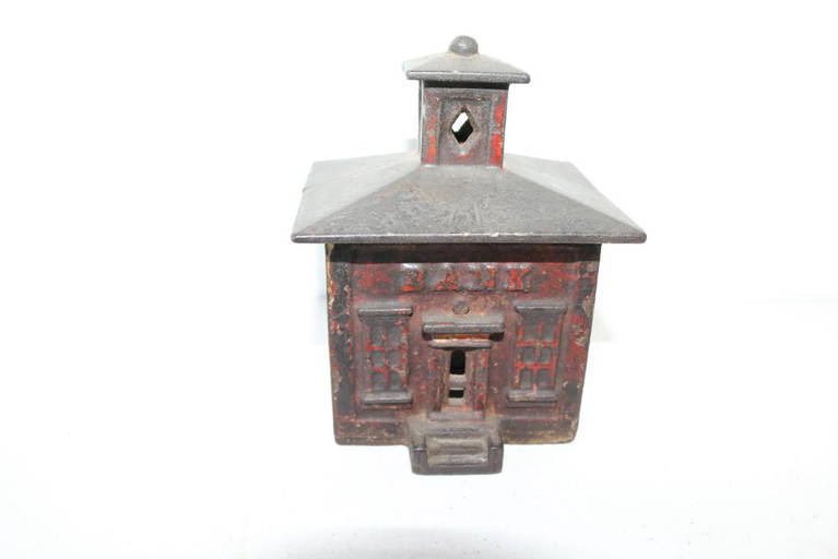 Antique Cast Iron Bank, Bank Building