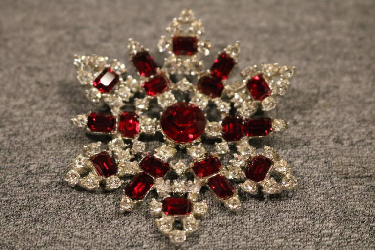 Vintage Bogoff Rhinestone Brooch