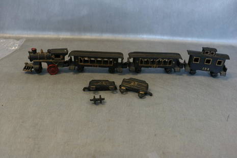 Vintage Cast Iron Toy Train