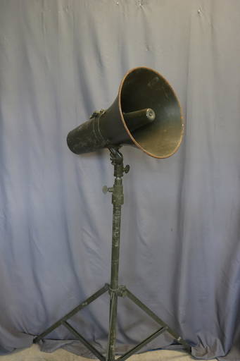 Vintage Military Loud Speaker With Tri Fold Stand