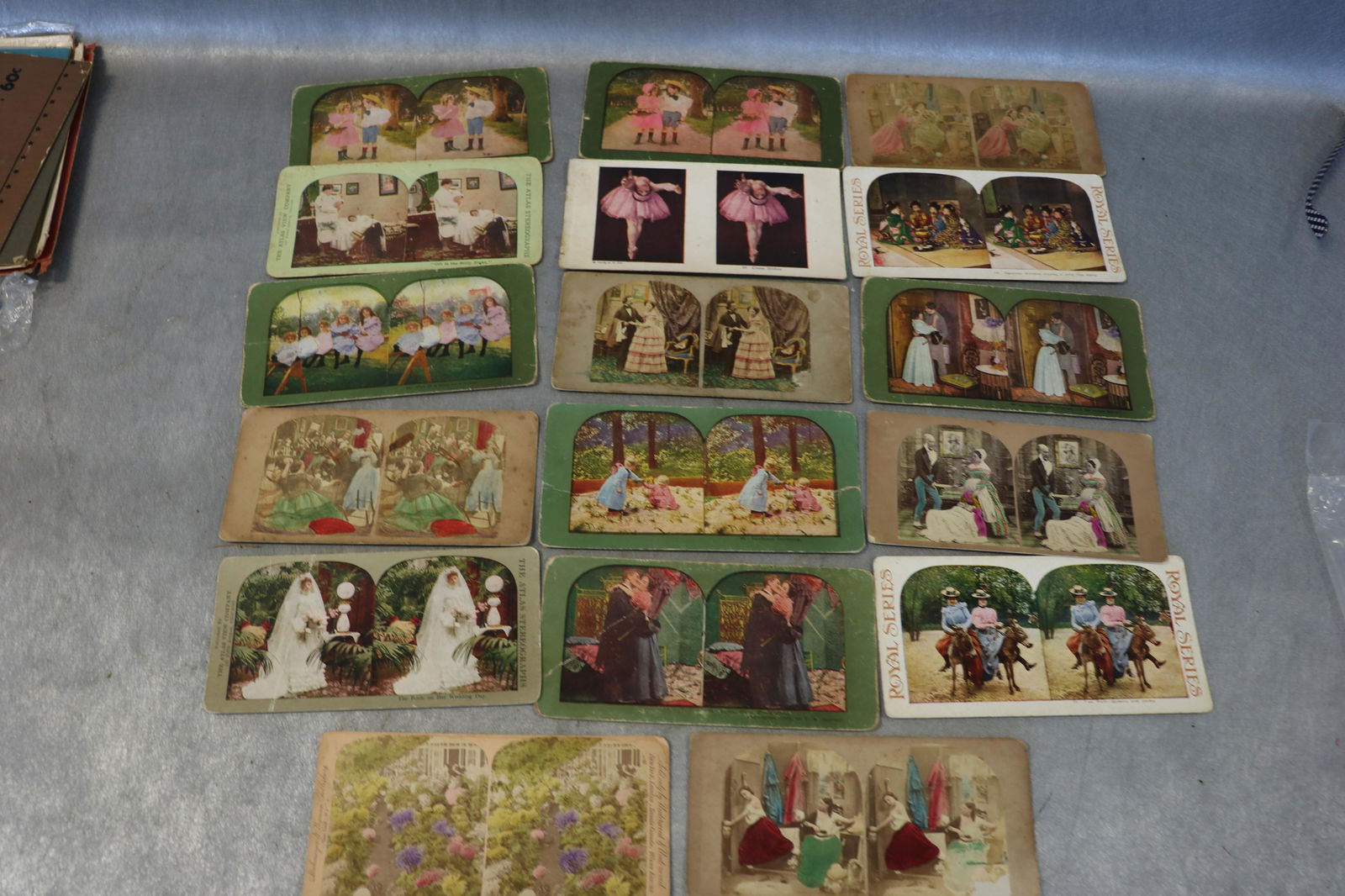 Lot Of 17 Antique Stereograph Cards