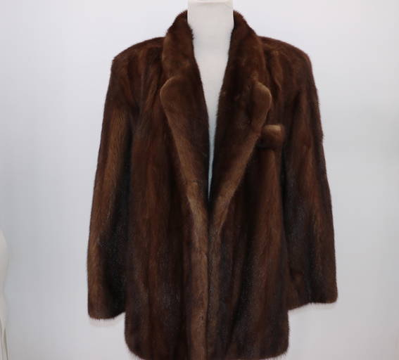 Vintage Brown Mink Coat, Circa 1950's
