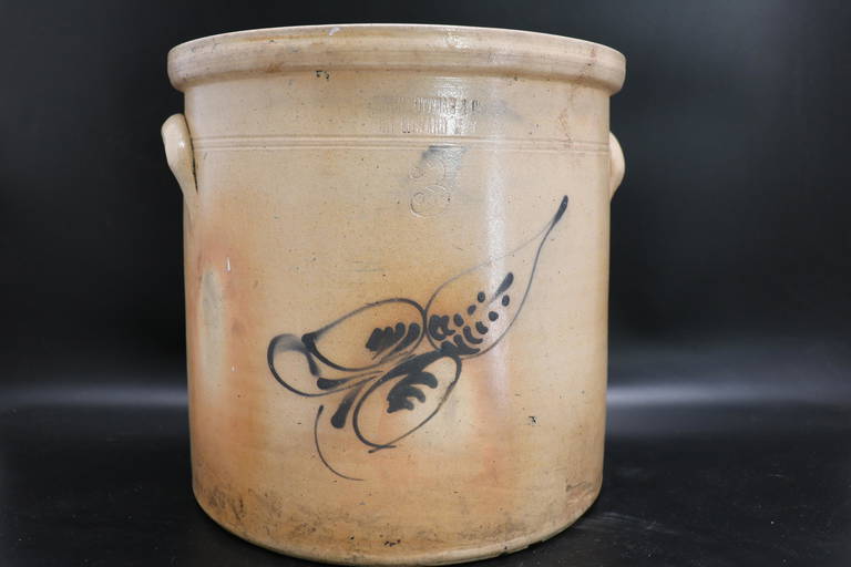 Haxton Ottman & Co. Fort Edward Ny, 3 Gallon Crock