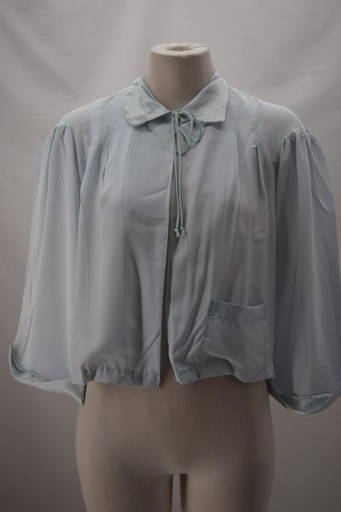 Vintage 1940's Rayon & Satin Bed Jacket By Textron