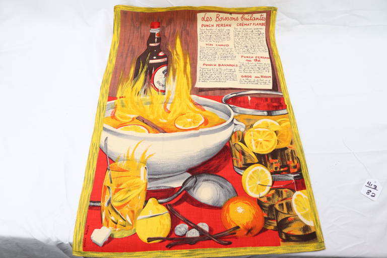 Vintage Vony France Kitchen Towel with Drink Reciepes - Jul 11, 2022 ...