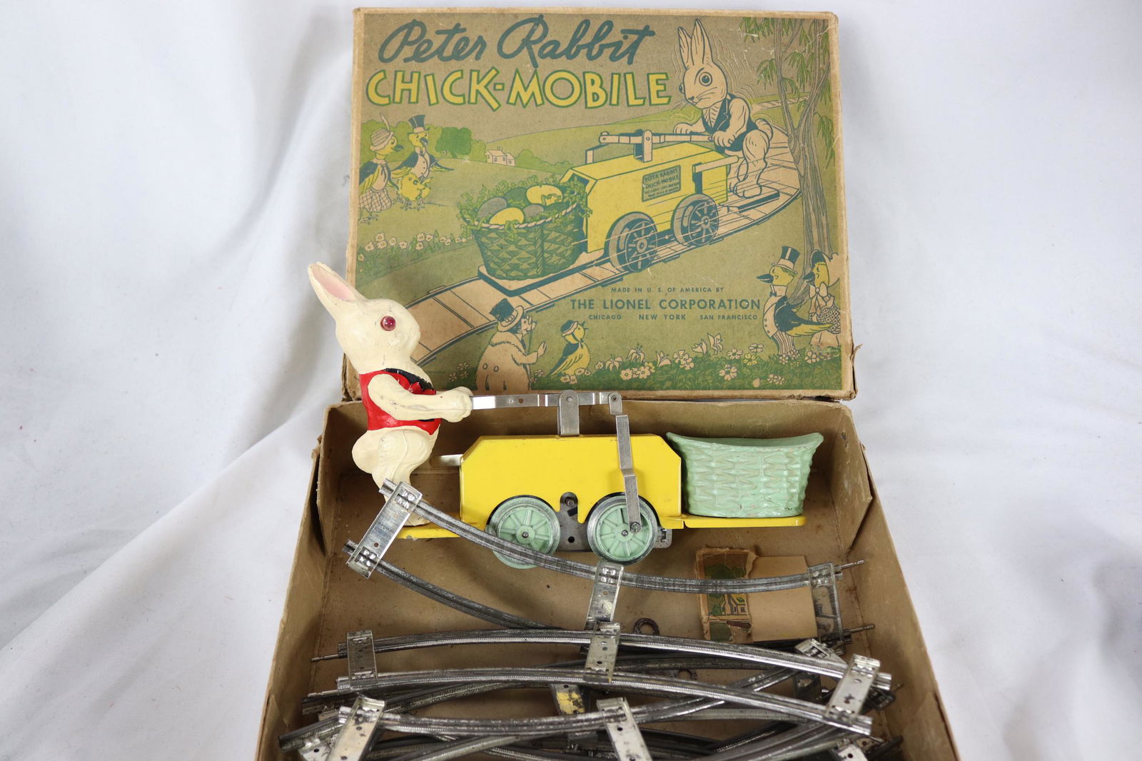 Vintage 1935 Peter The Rabbit Chick-Mobile in Original Box by Lionel ...