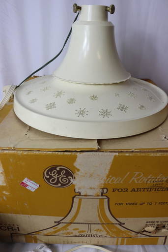 Vintage 1950's General Electric Musical Rotating Christmas Tree Stand