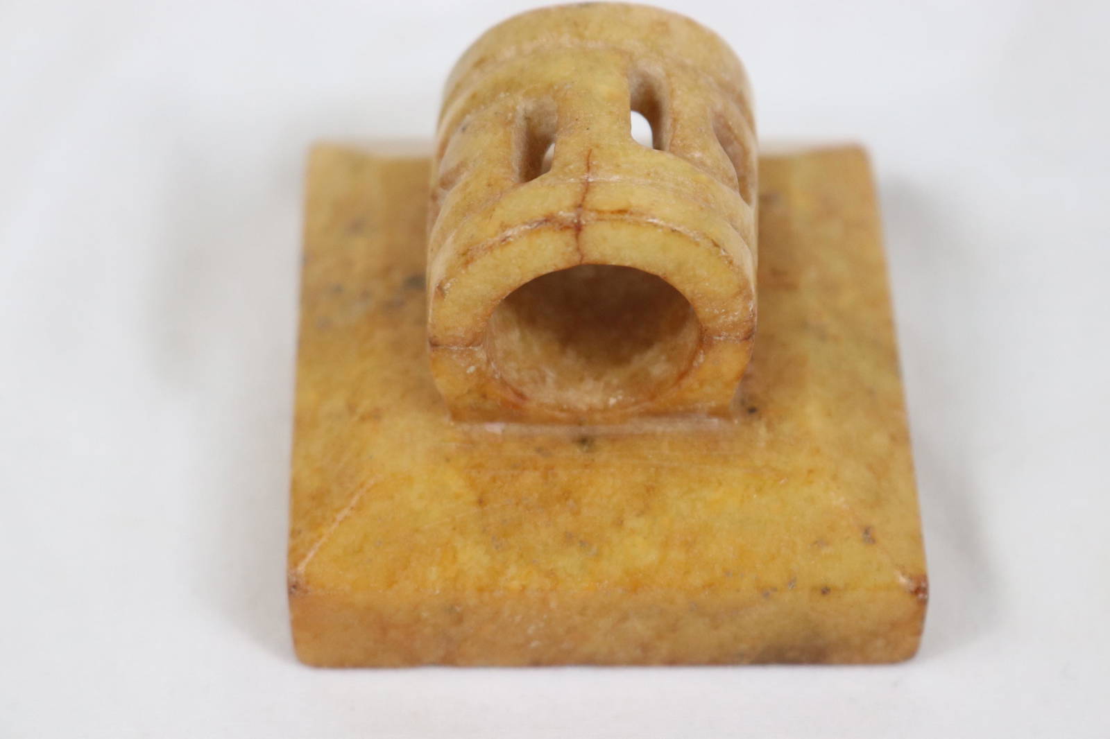 Antique Chinese Hand Carved Jade Chop Auction