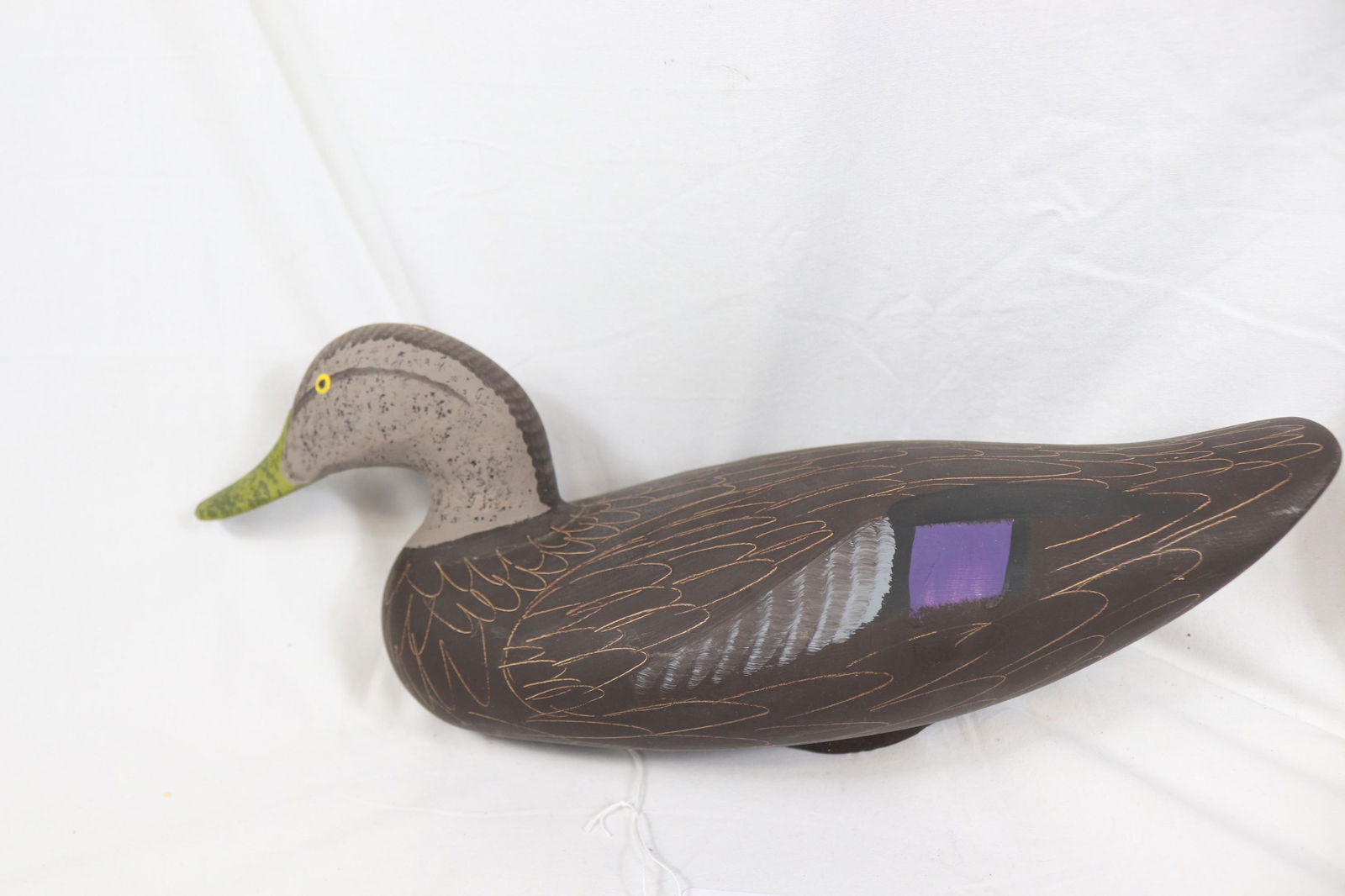 Vintage Signed Capt. Harry Jobes Duck Decoy 1989 Original Paint